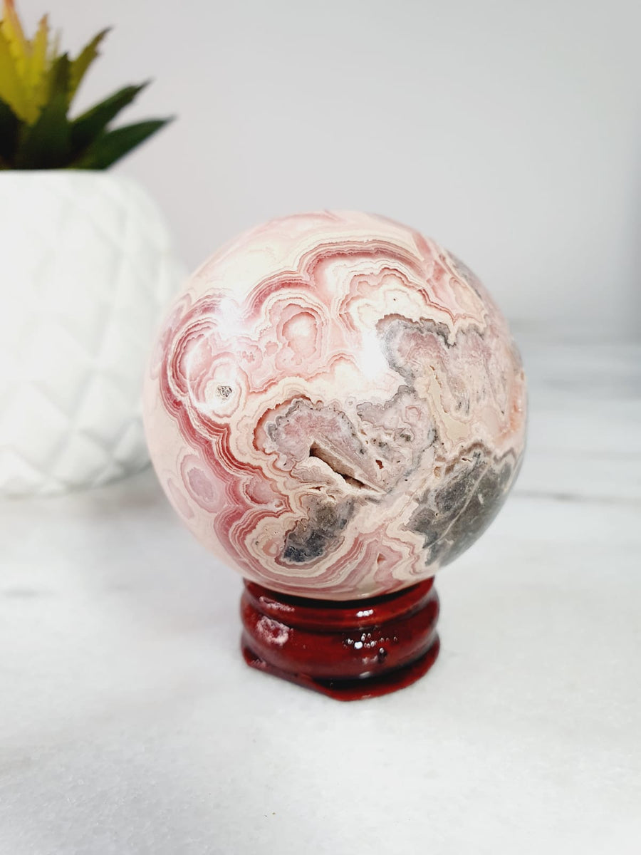 Argentinan Rhodochrosite Sphere – Majestical Crystals
